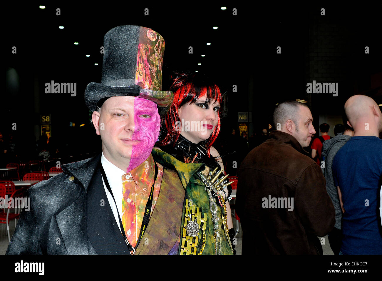 Cosplay fans attending the London Super Comic Convention at the Excel ...