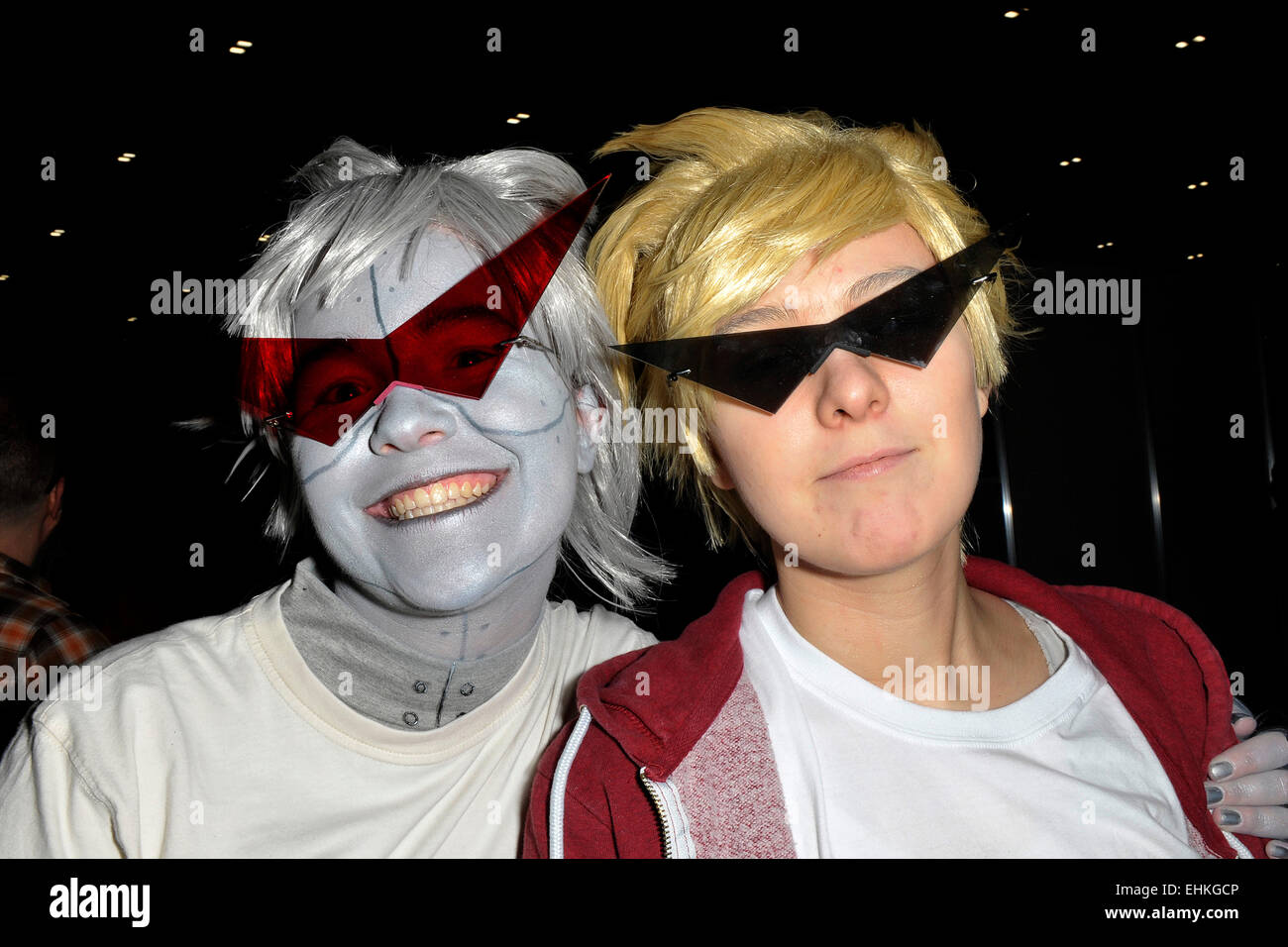 Cosplay fans attending the London Super Comic Convention at the Excel ...