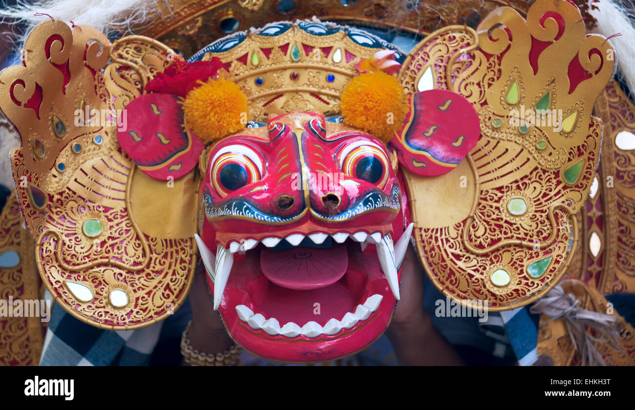 Barong dance mask of lion, Ubud, Bali, Indonesia Stock Photo - Alamy