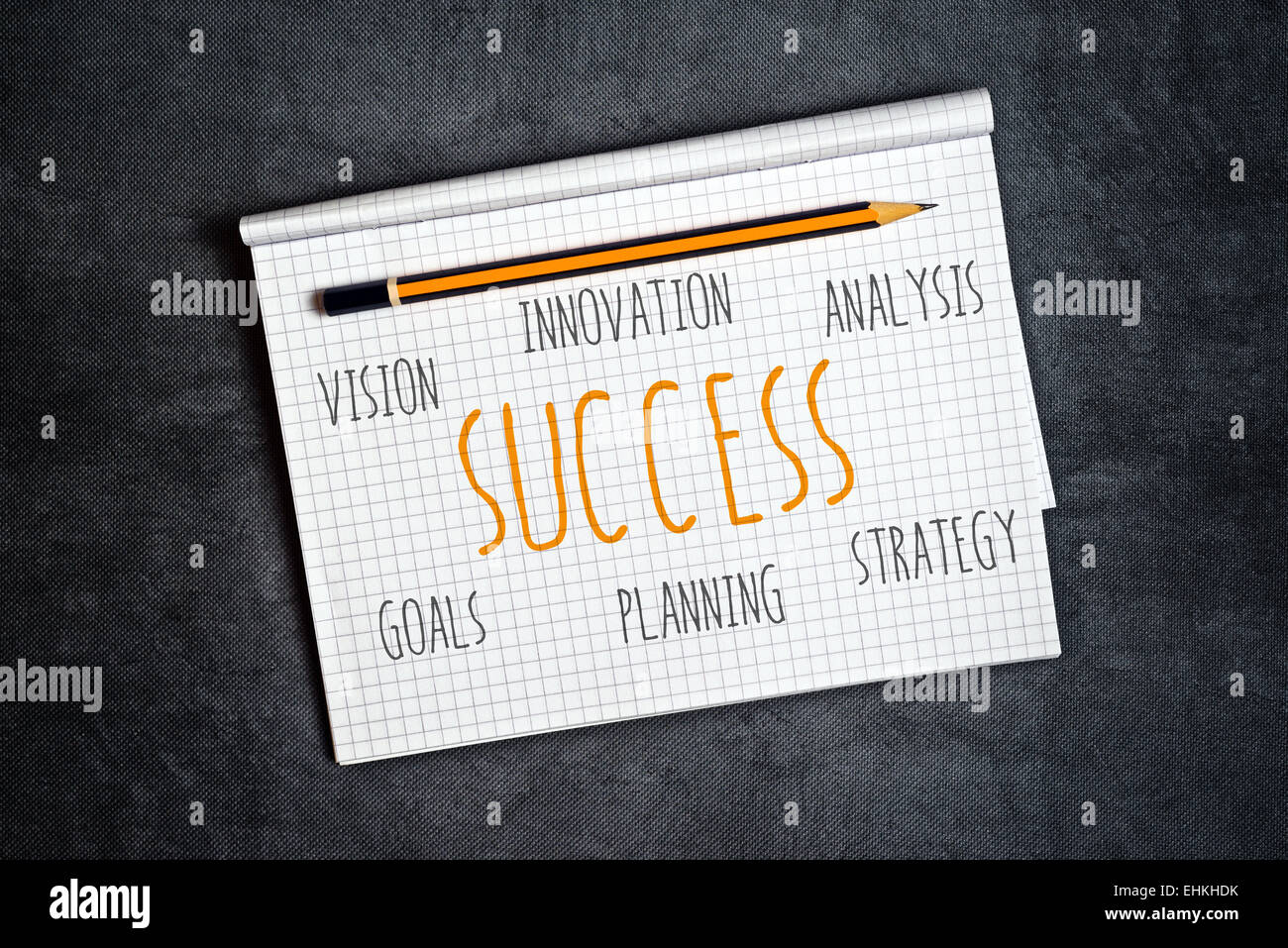 Business Success Components Written on Notebook Page on Entrepreneur ...