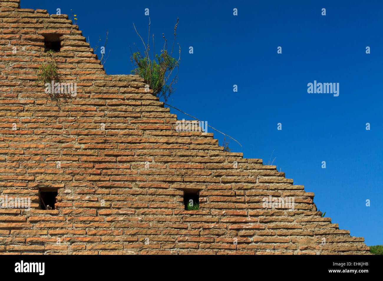 Historical brick wall in Rome, Italy Stock Photo - Alamy