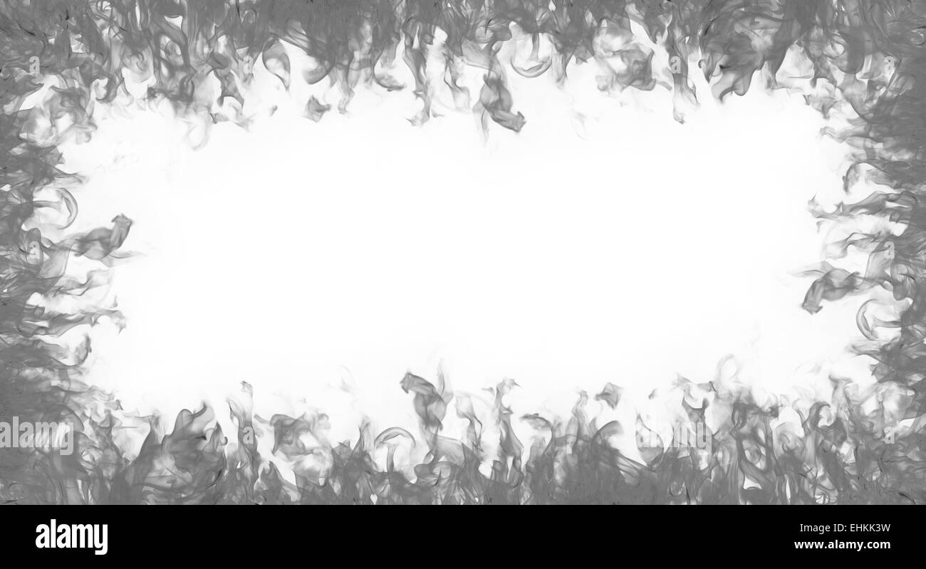 flames frame on white background Stock Photo - Alamy