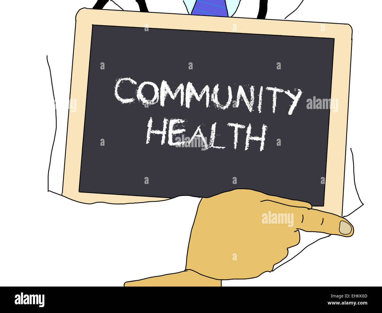 Illustration: Doctor shows information: Community health Stock Photo ...
