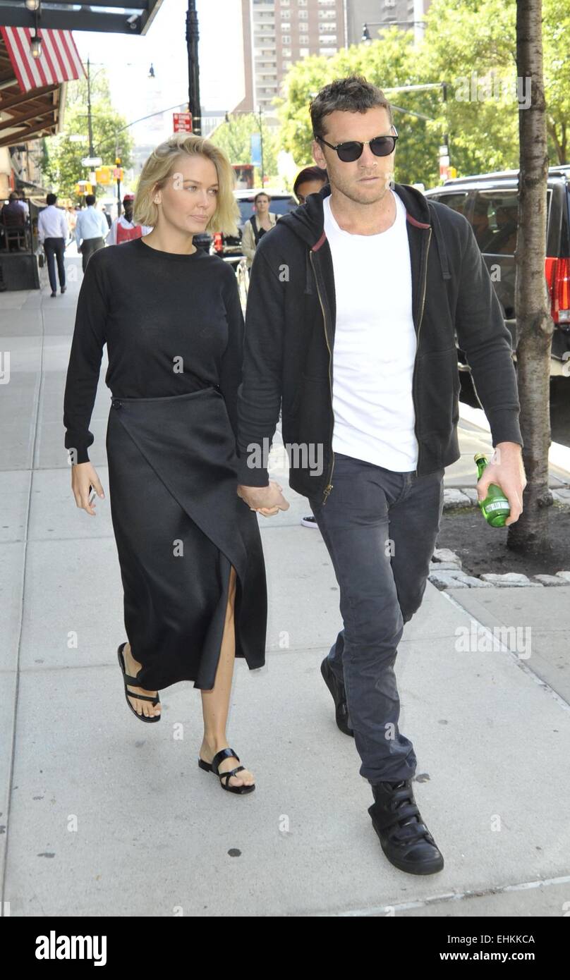 Sam Worthington and Lara Bingle out for a stroll Featuring: Sam ...