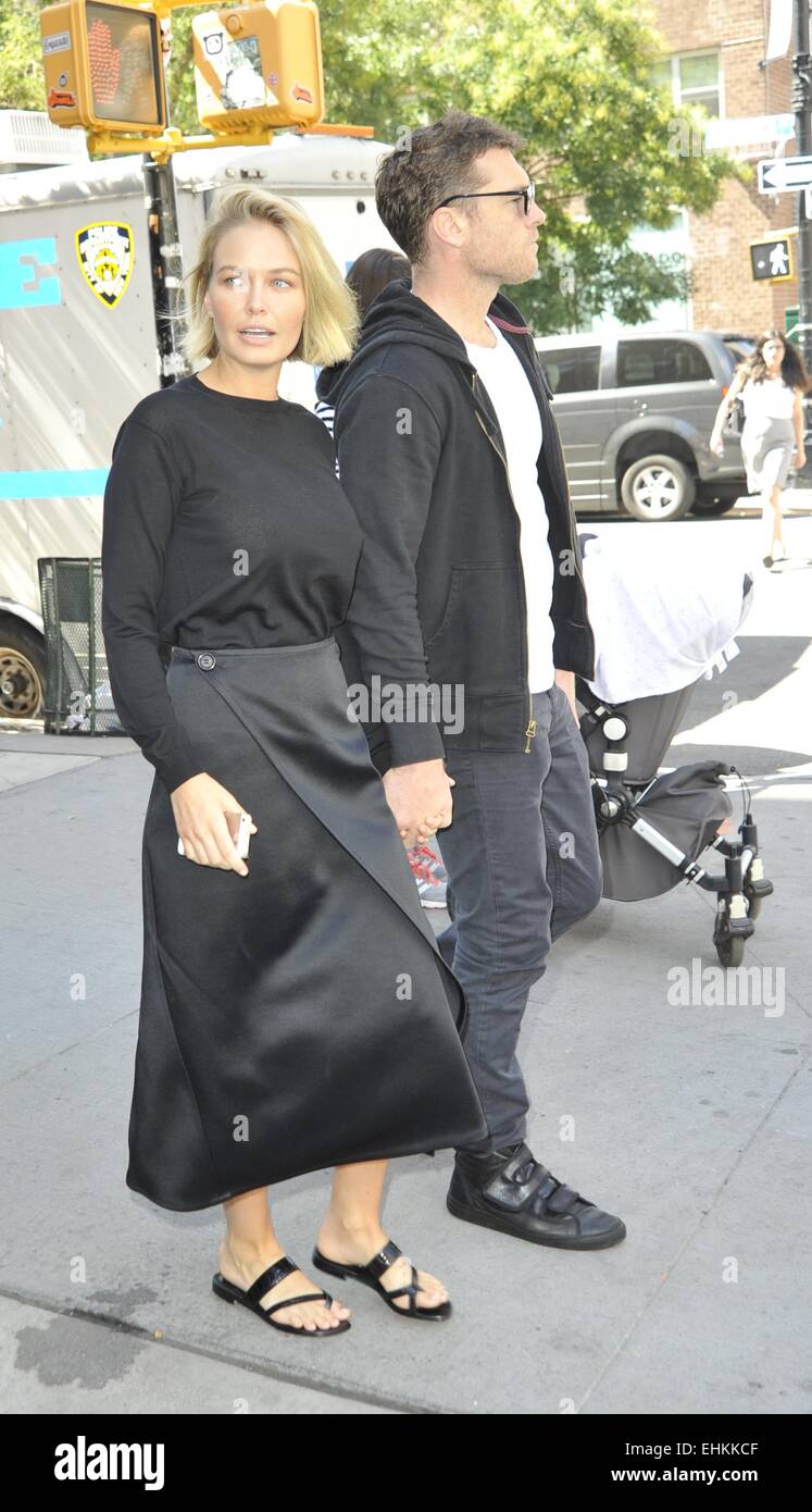 Sam Worthington and Lara Bingle out for a stroll Featuring: Sam ...
