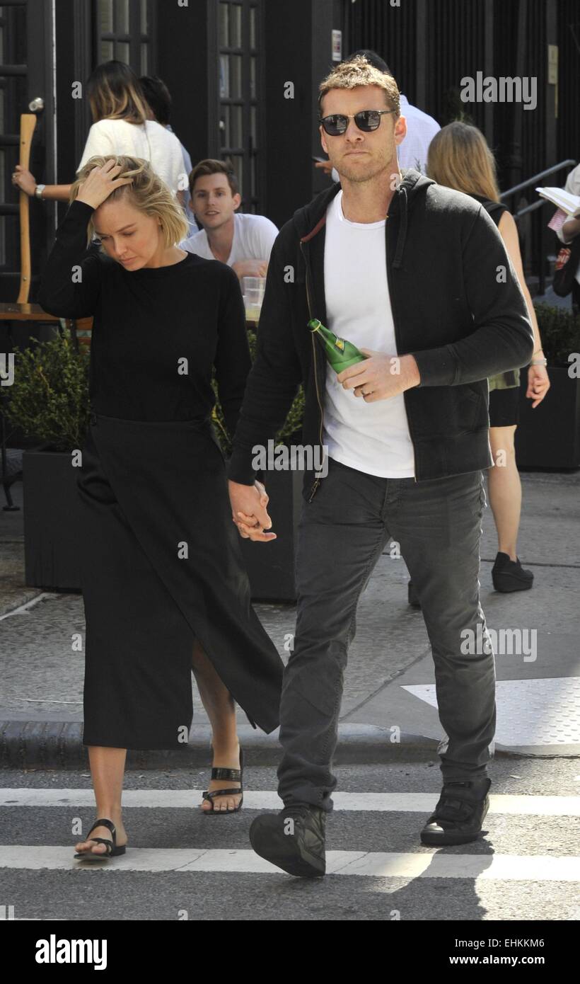 Sam Worthington and Lara Bingle out for a stroll Featuring: Sam ...