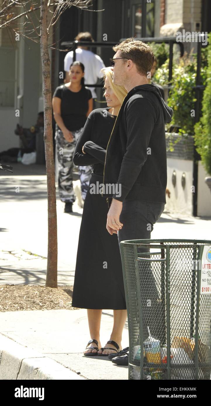 Sam Worthington and Lara Bingle out for a stroll Featuring: Sam ...