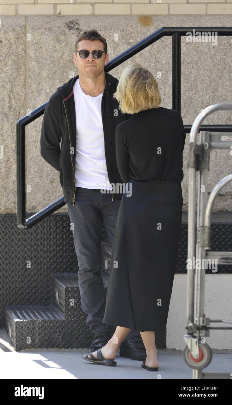 Sam Worthington and Lara Bingle out for a stroll Featuring: Sam ...