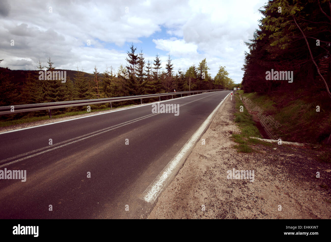 vintage photo of asphalt road Stock Photo - Alamy