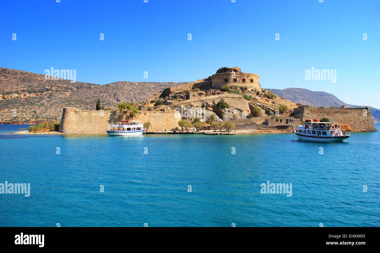 Spinalonga Leper Colony Island, Crete, Greece Stock Photo - Alamy