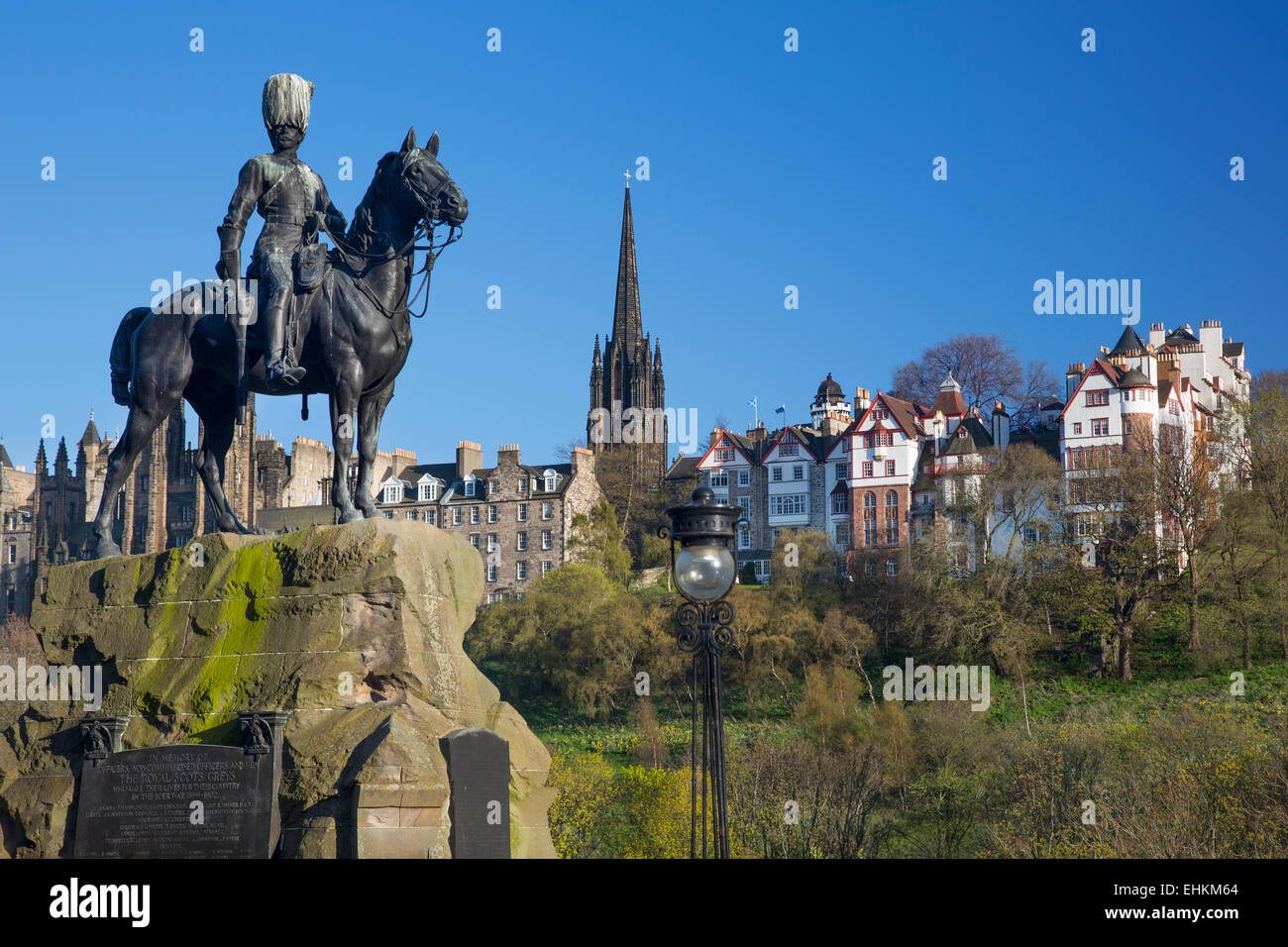 Royal Scots Greys Monument Edinburgh Scotland Stock Photo - Alamy