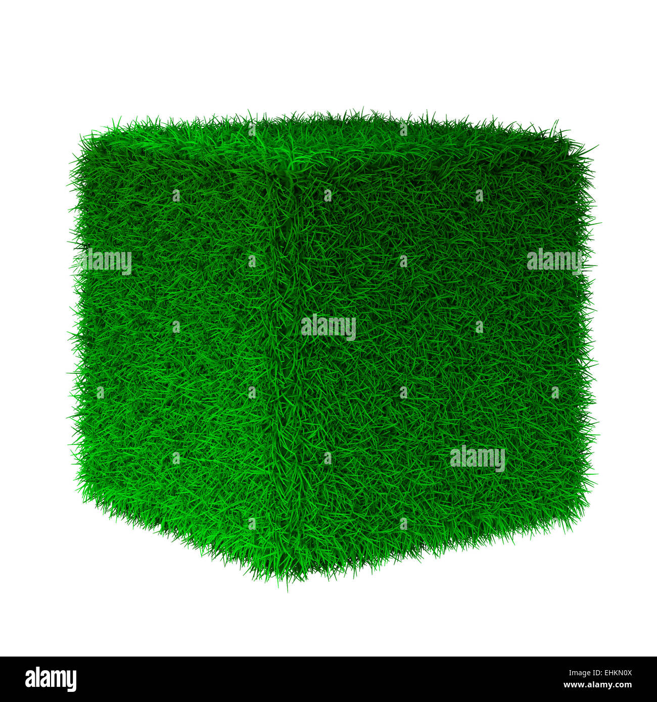 3d render of grass cube Stock Photo - Alamy
