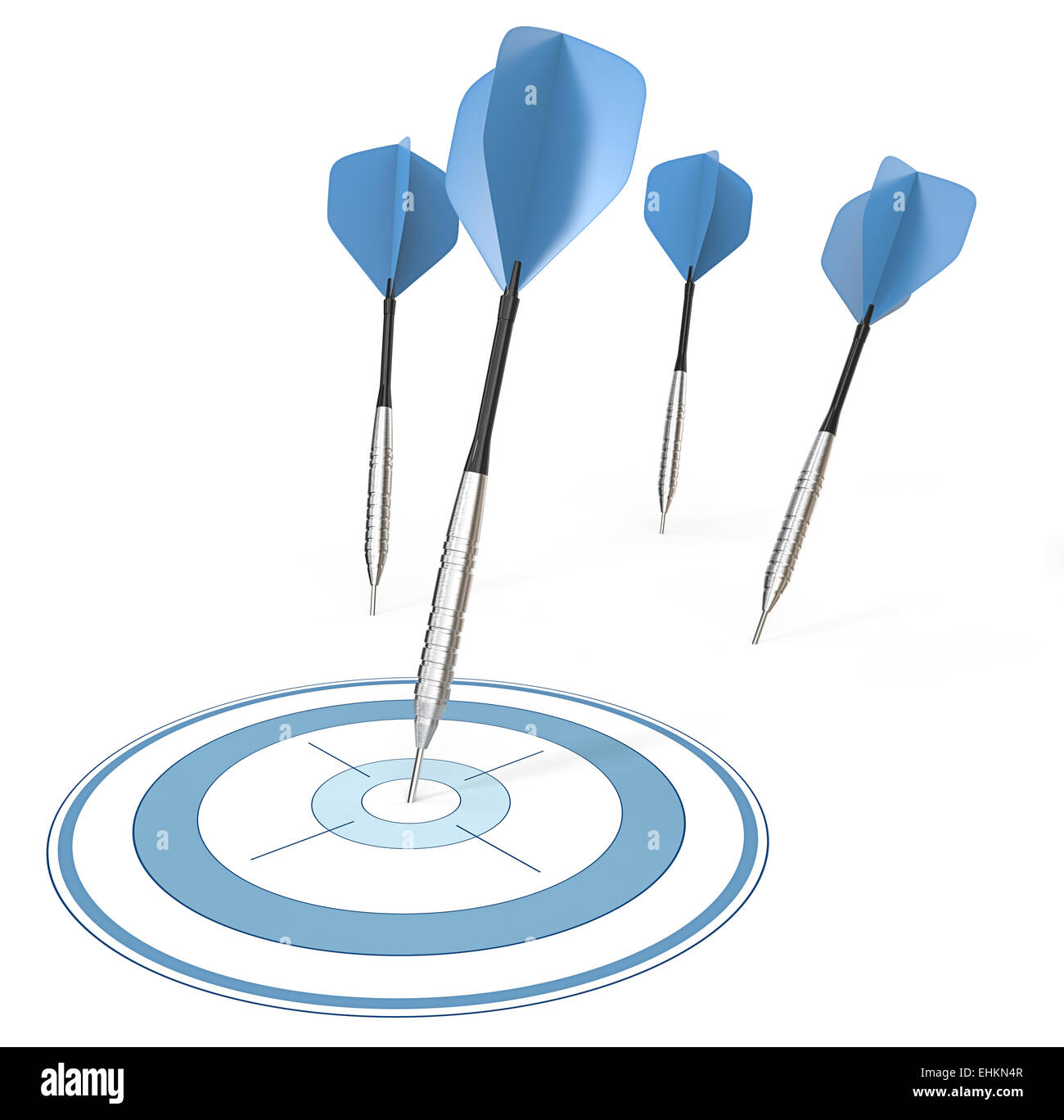 3d blue dart arrow hi-res stock photography and images - Alamy