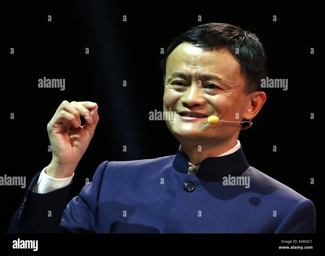 Hannover, Germany. 15th Mar, 2015. Jack Ma, founder and CEO of the ...