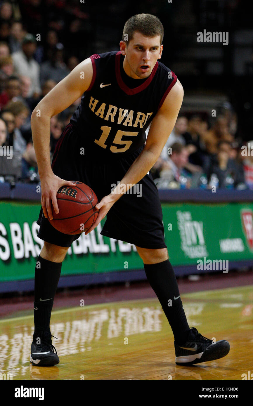 March 14, 2015: Harvard Crimson guard Corbin Miller (15) in action ...