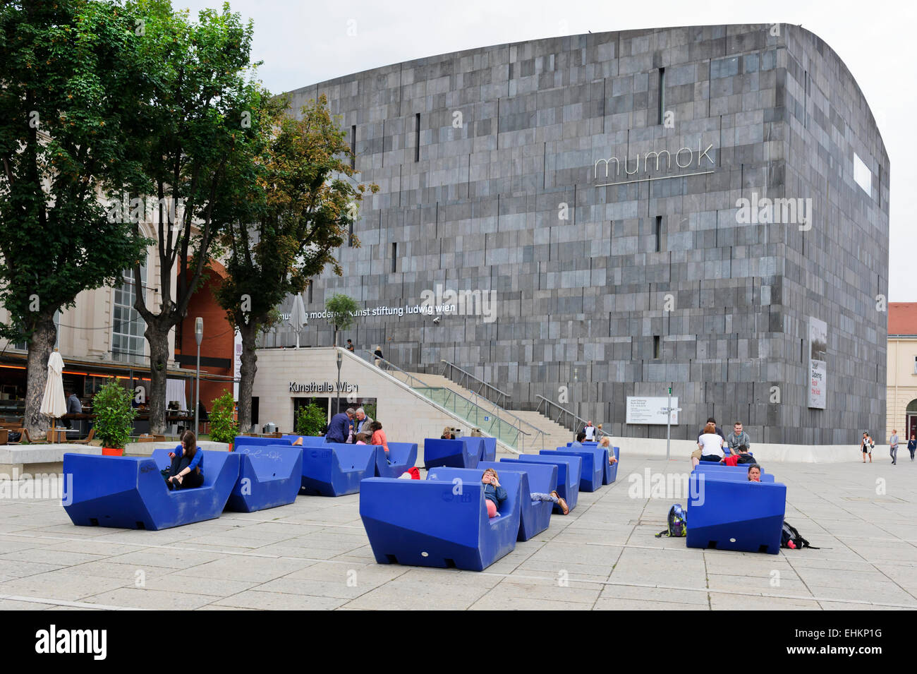 The modern Mumok Museum (Museum of Modern Art) building, Vienna ...