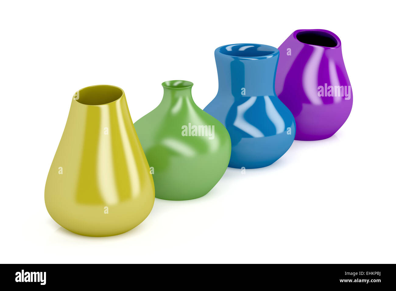 Set of colorful ceramic vases Stock Photo - Alamy
