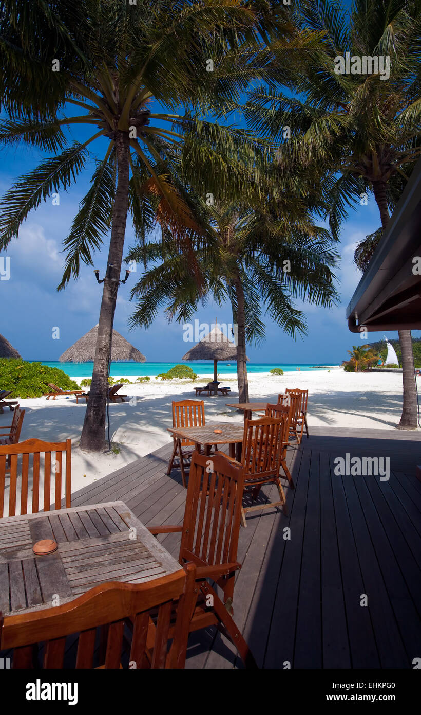 Beach cafe, Ari-Atoll. Maldives Stock Photo - Alamy