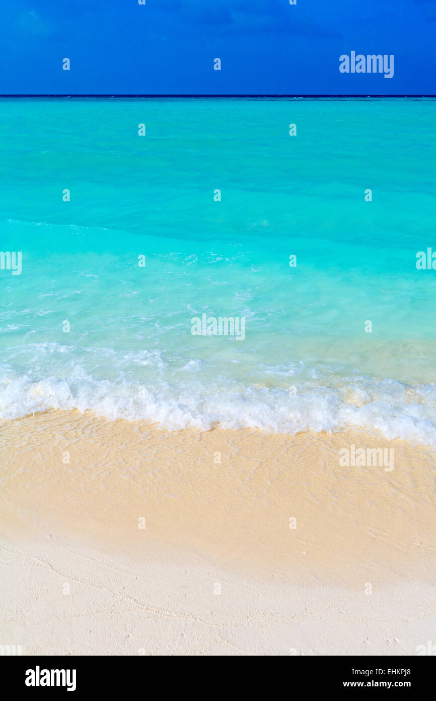 Colorful Hot Summer Landscape of Tropical Beach with Ocean Wave and ...