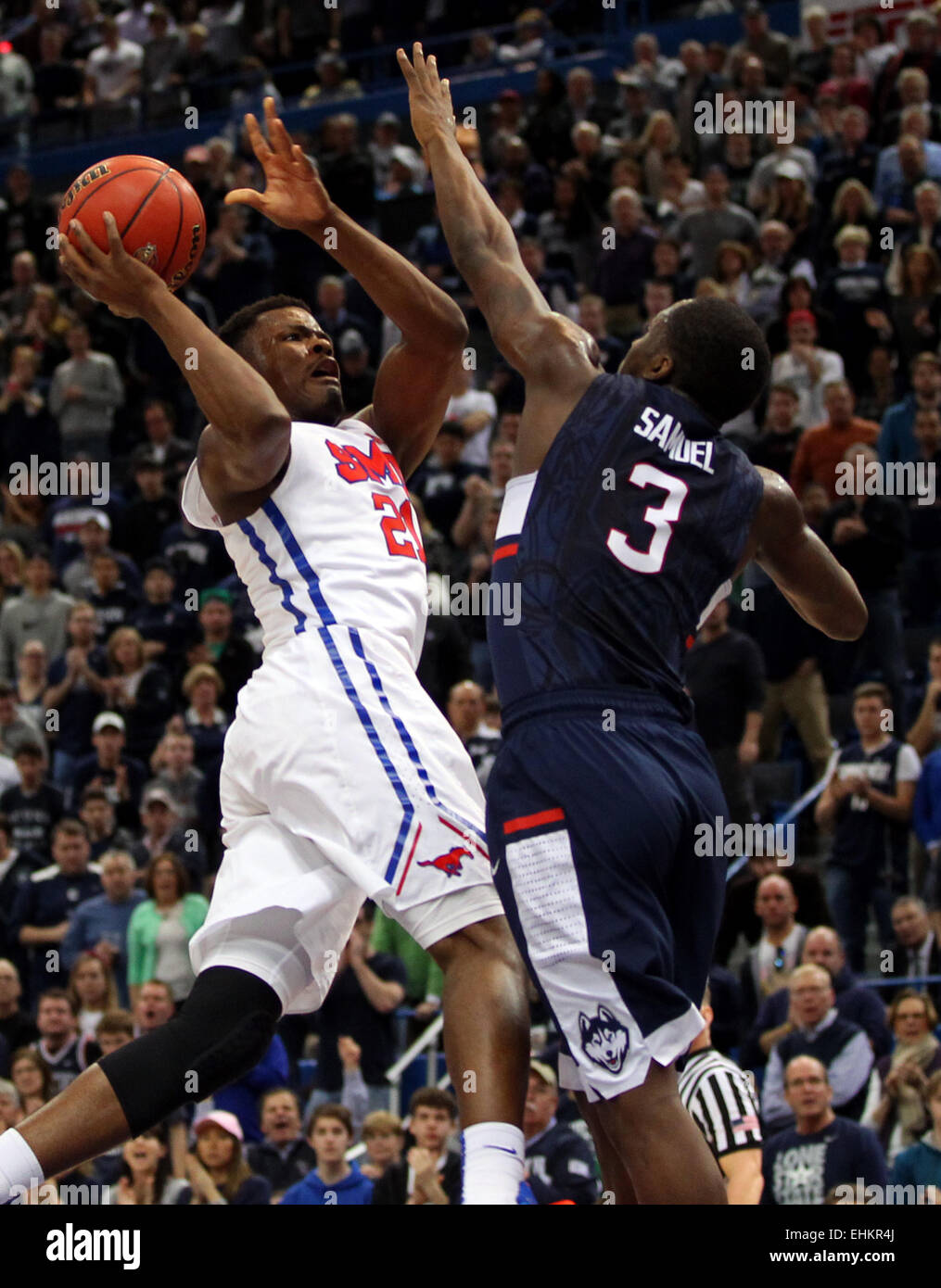 Hartford, Connecticut, USA. 15th Mar, 2015. Southern Methodist Mustangs ...