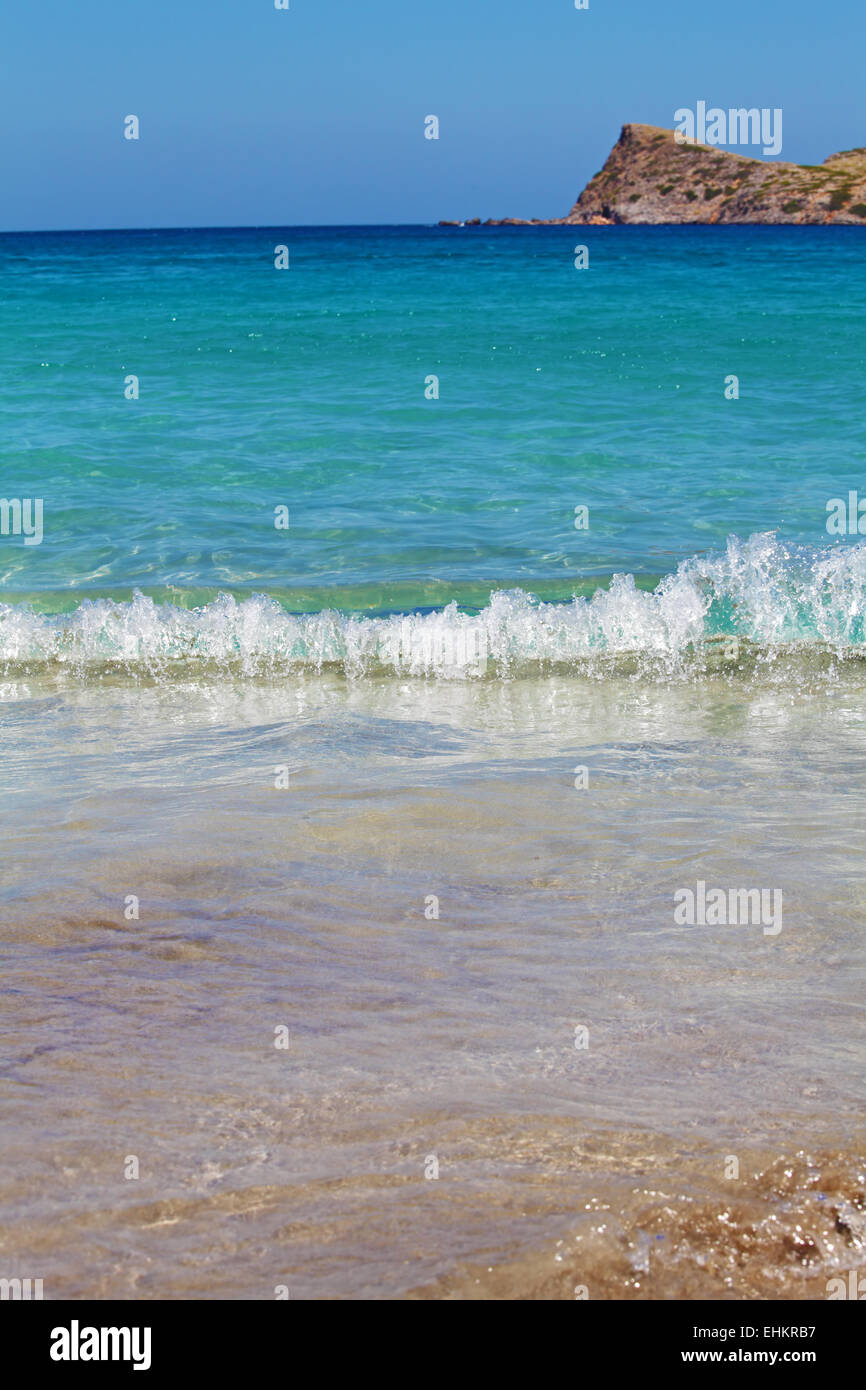 Summer Beach Scene and Mediterranean Sea, Crete, Greece Stock Photo - Alamy