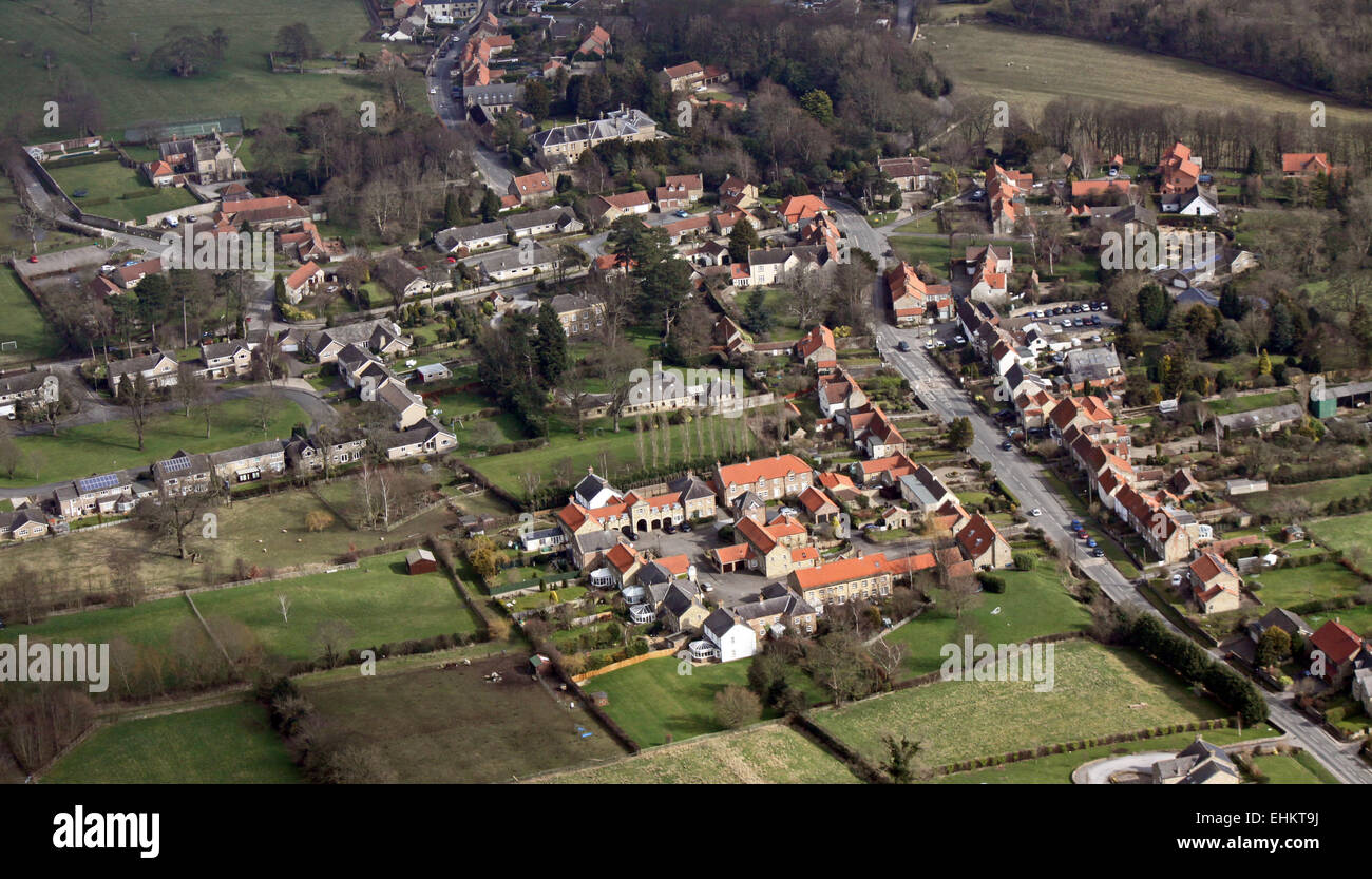 aerial view of the Middleton Tyas village, UK Stock Photo - Alamy