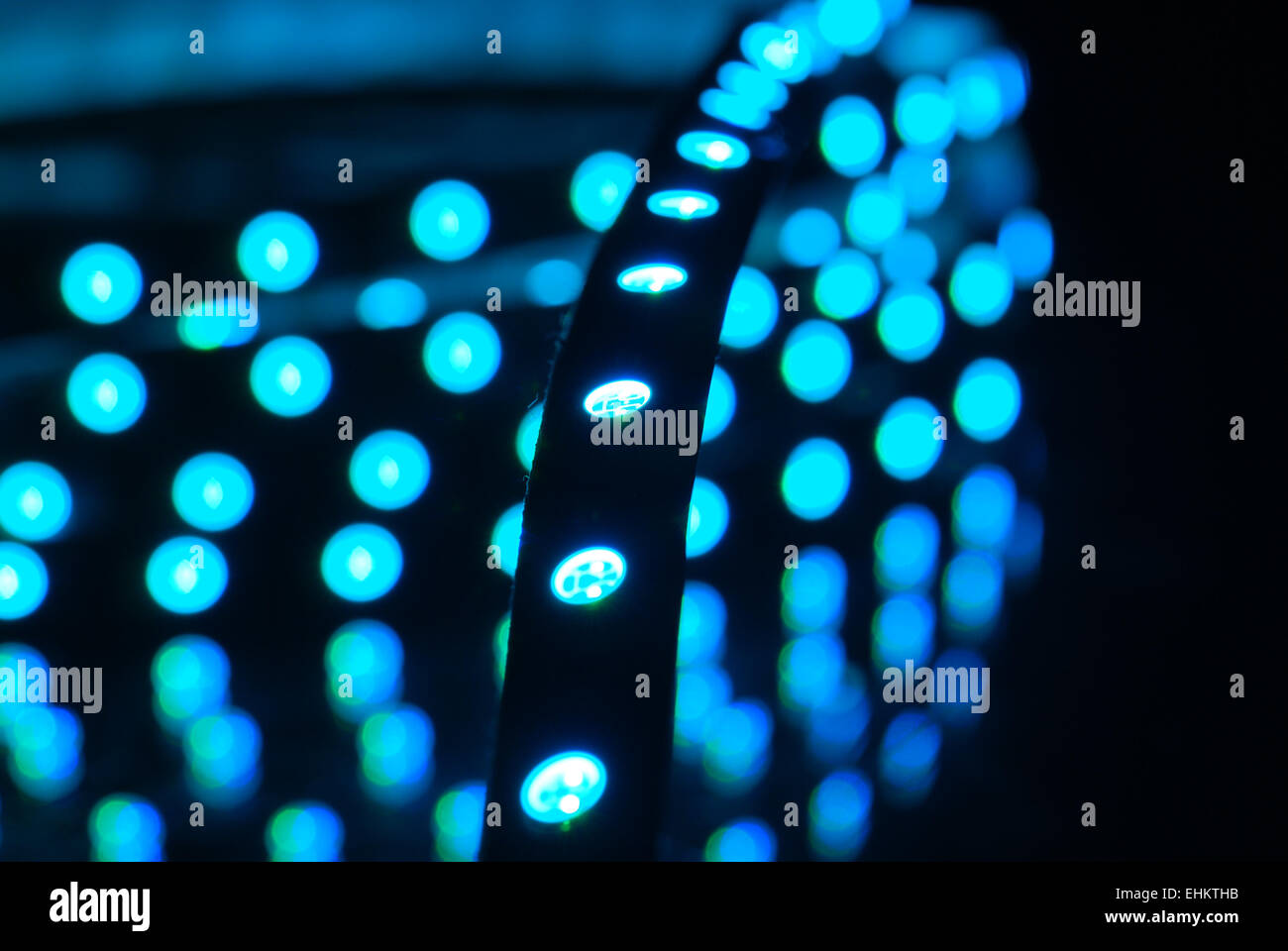 LED stripe on a background of lights Stock Photo - Alamy