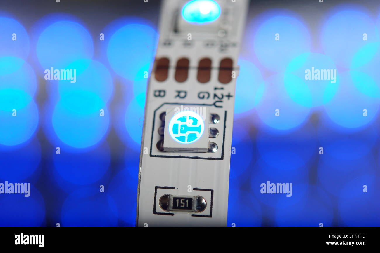 LED ribbon on a background of lights Stock Photo - Alamy