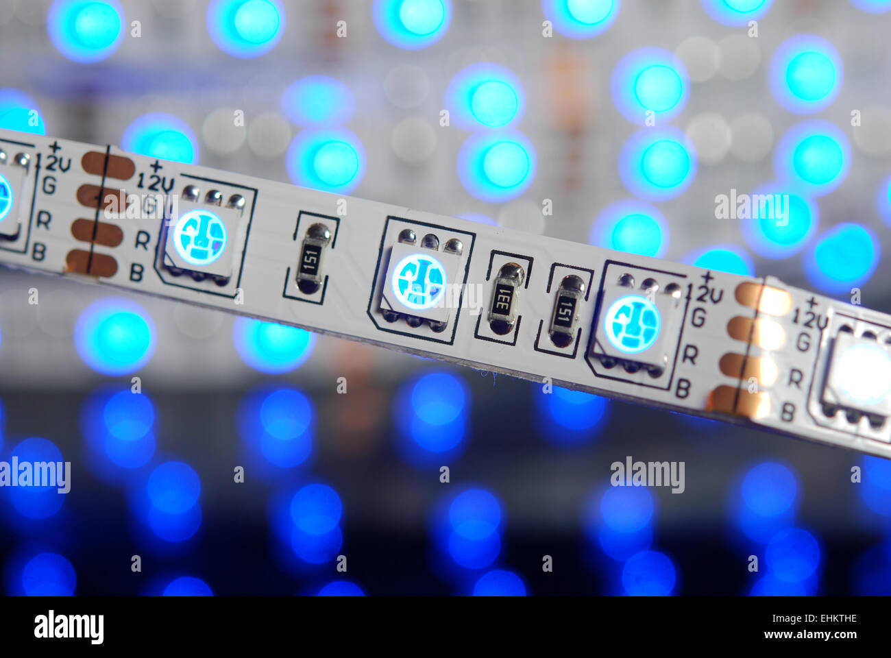 Led stripe on the led background Stock Photo - Alamy