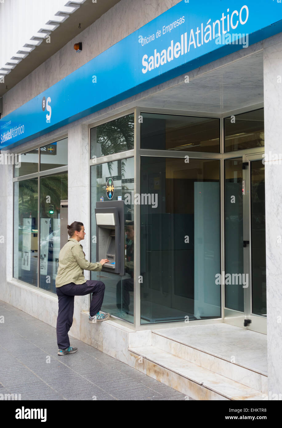Atm machine banco sabadell bank hi-res stock photography and images - Alamy