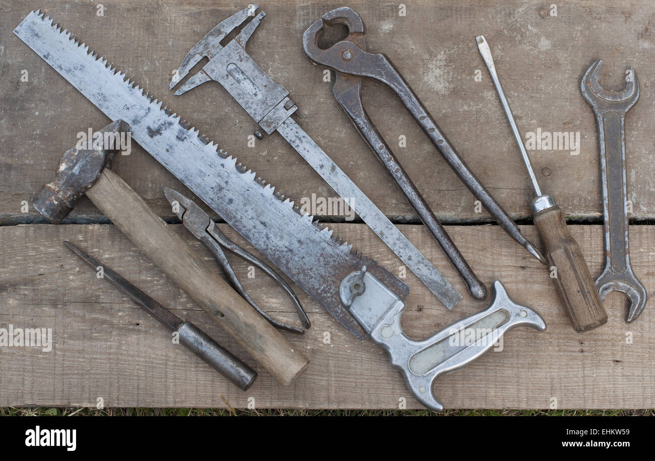 Retro tools hi-res stock photography and images - Alamy