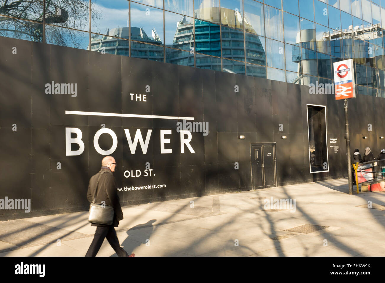 Sign for The Bower development, Old Street, London Stock Photo - Alamy