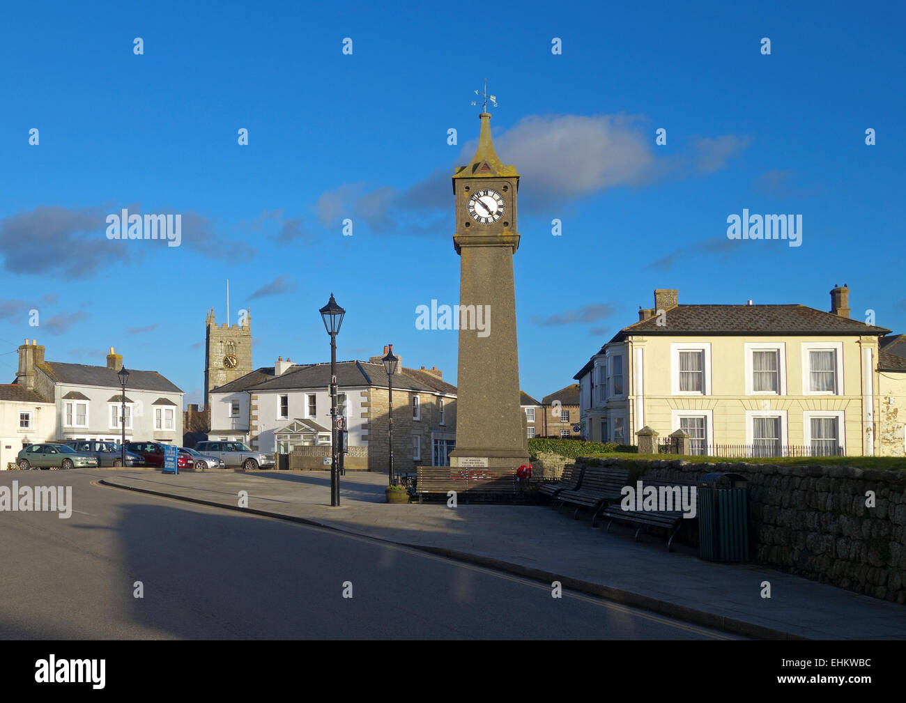 The town square at St.Just in Cornwall, UK Stock Photo - Alamy