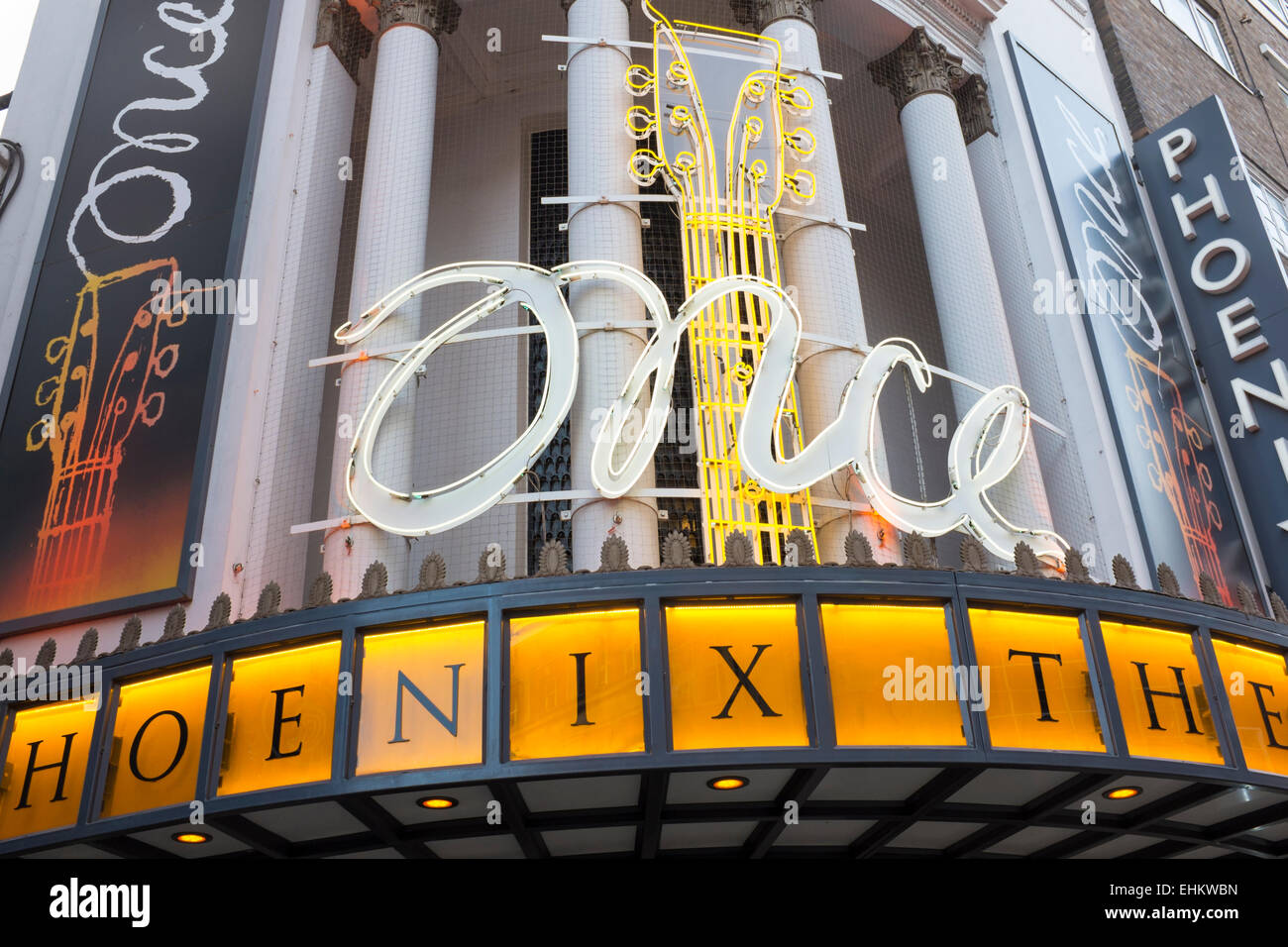 Sign for Once musical at the Phoenix Theatre, Charing Cross Road ...