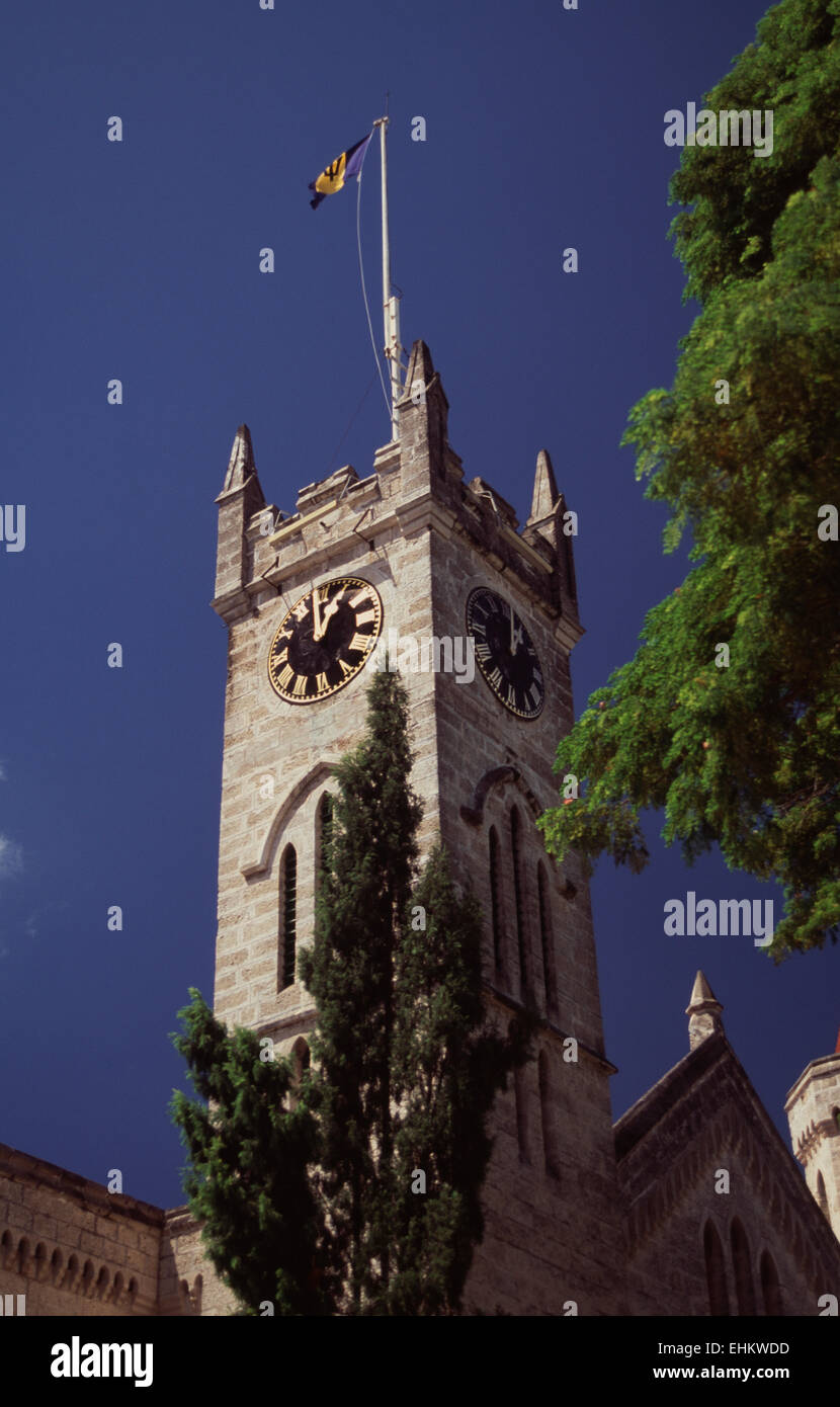 Parliament building of Barbados clock tower Stock Photo - Alamy