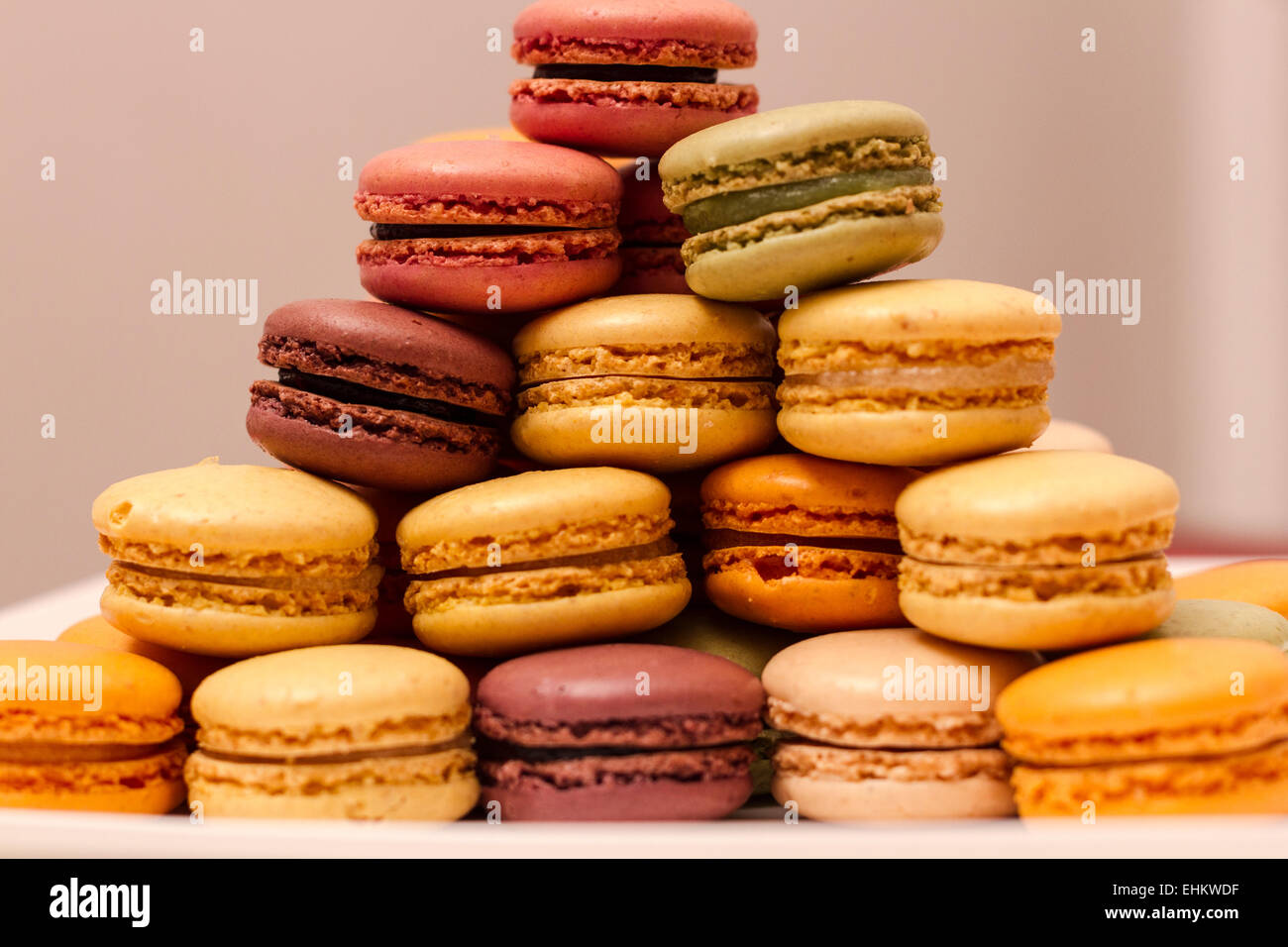 a macaroon'assortment with a lots of colors Stock Photo - Alamy
