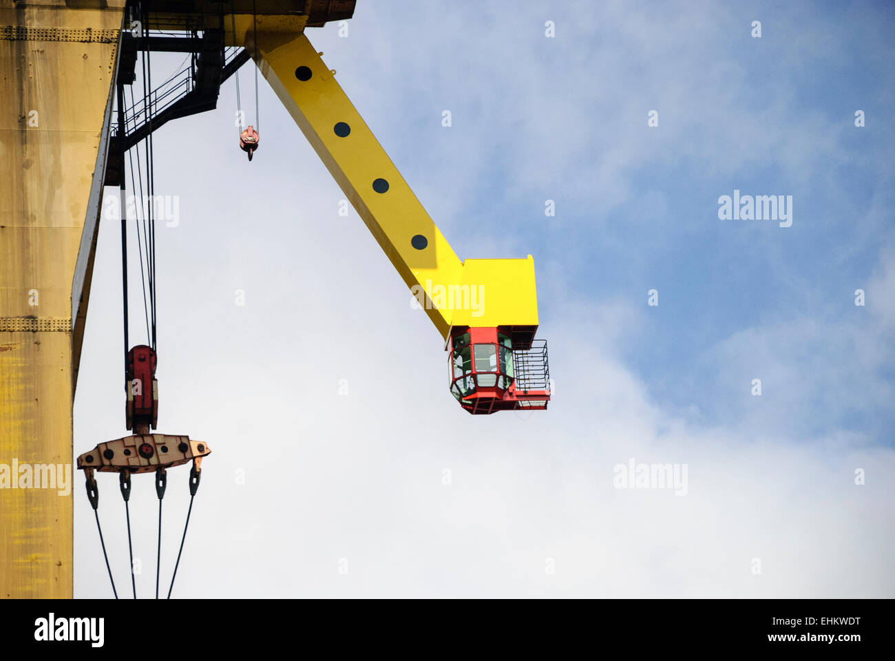 Samson, one of the two yellow Harland and Wolff cranes in Belfast Stock ...