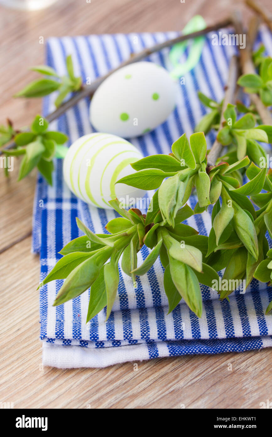 green tree twigs and easter eggs Stock Photo - Alamy