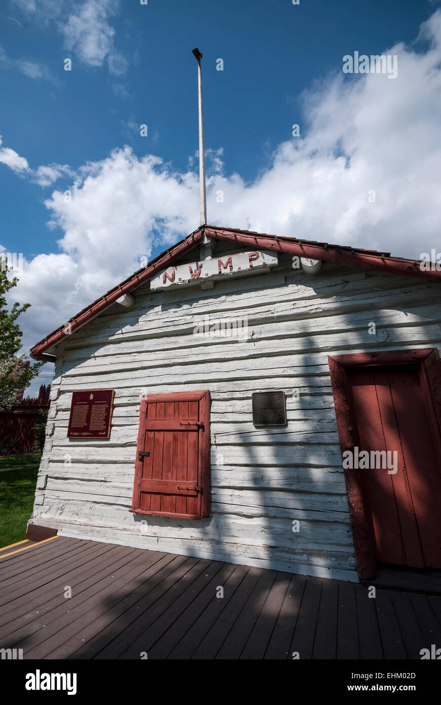 A cabin erected on the Calgary stampede grounds meant to represent a ...