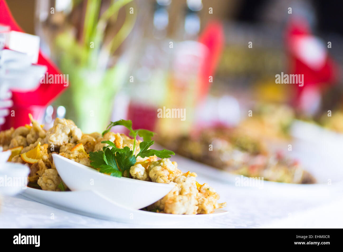 Banquet lunch break at conference meeting Stock Photo - Alamy