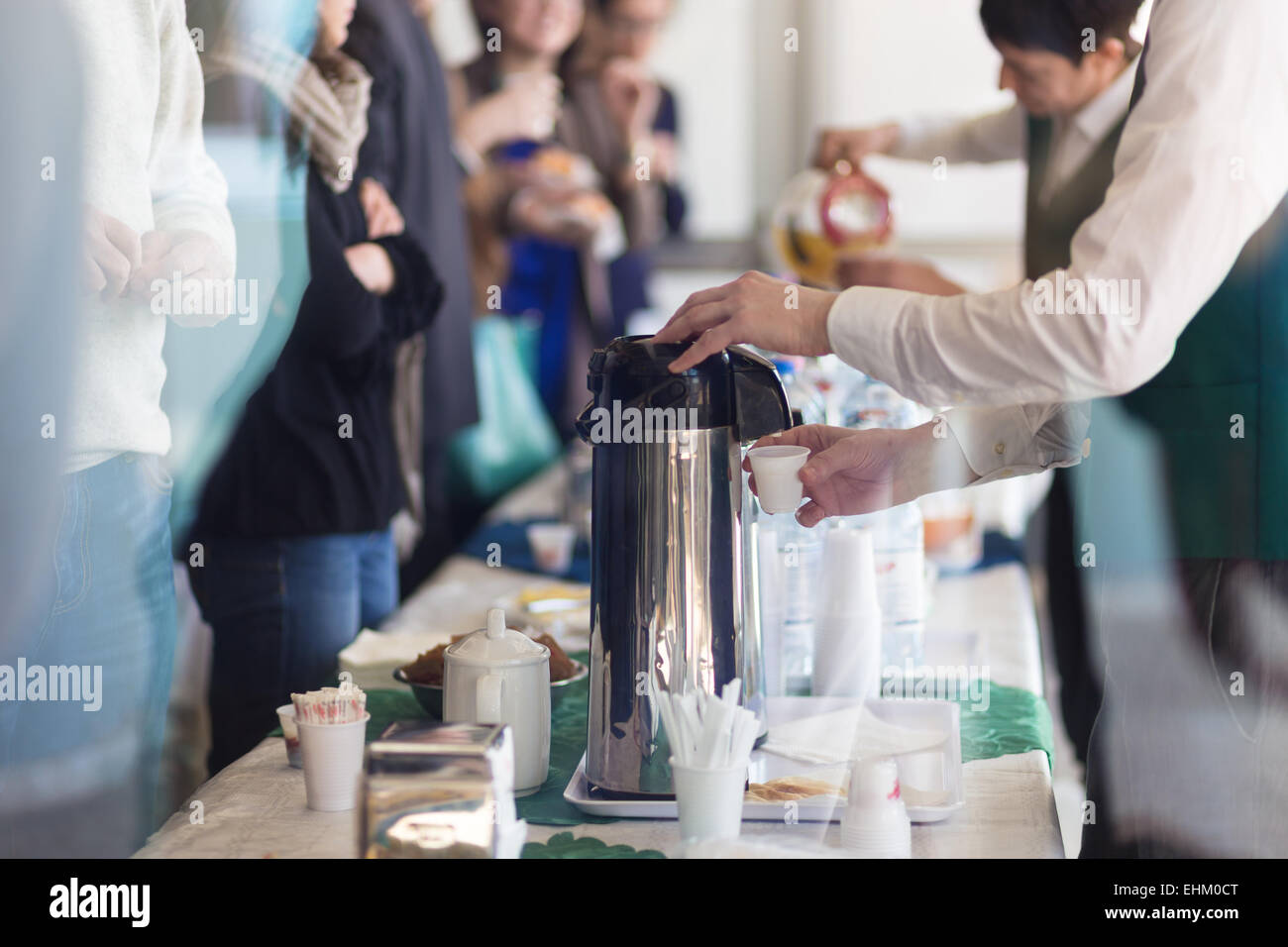 Coffee break at business meeting Stock Photo - Alamy