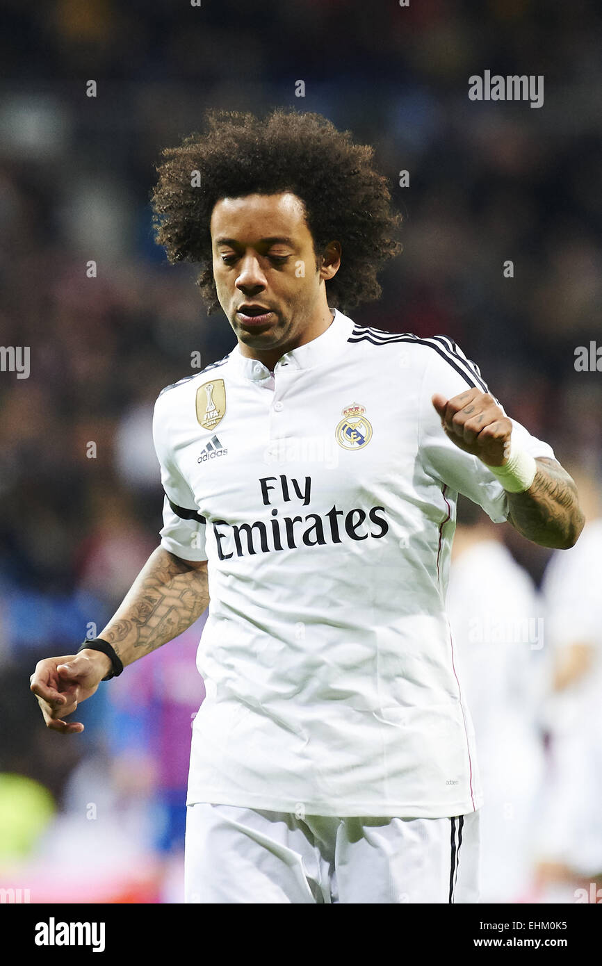 Madrid, Spain. 15th Mar, 2015. Marcelo (Real Madrid F.C.) action during ...
