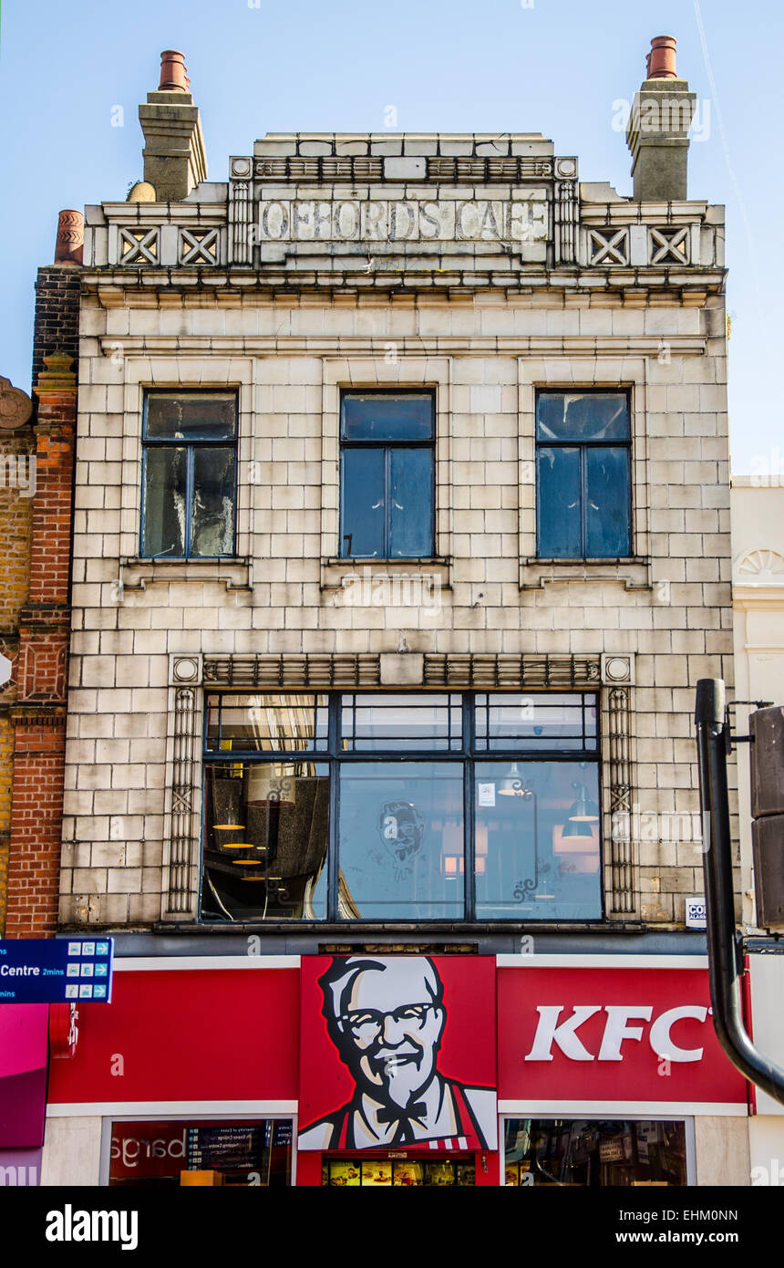 Remnants of Offords Cafe, with bakery in Southend on Sea, now a KFC ...