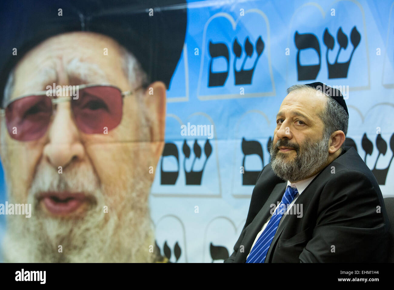 Jerusalem. 15th Mar, 2015. Leader of Israel's Shas political party ...