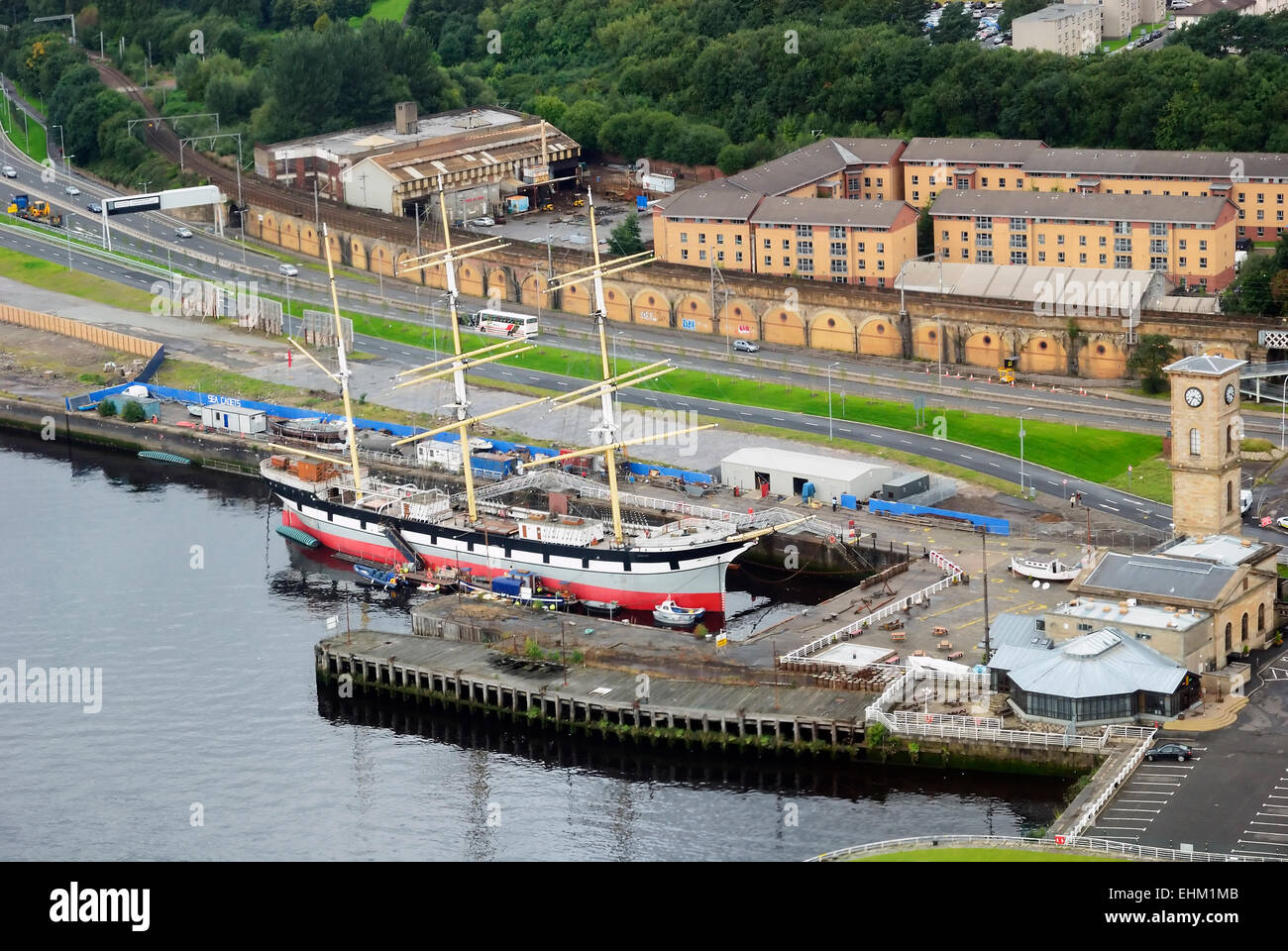Glenlee is a steel-hulled three-masted barque Stock Photo - Alamy