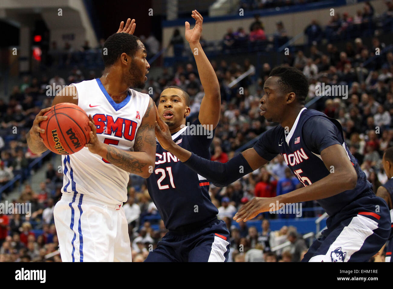 Hartford, Connecticut, USA. 15th Mar, 2015. Southern Methodist Mustangs ...