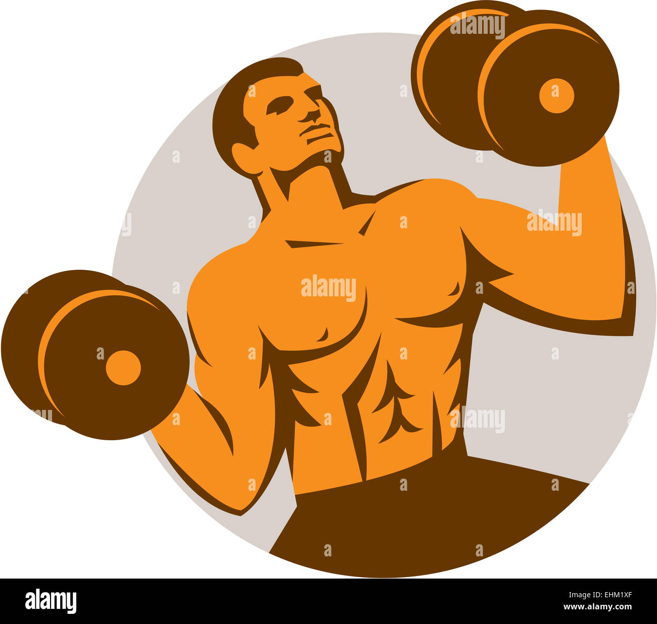 Illustration of a crossfit athlete muscle-up strongman lifting ...