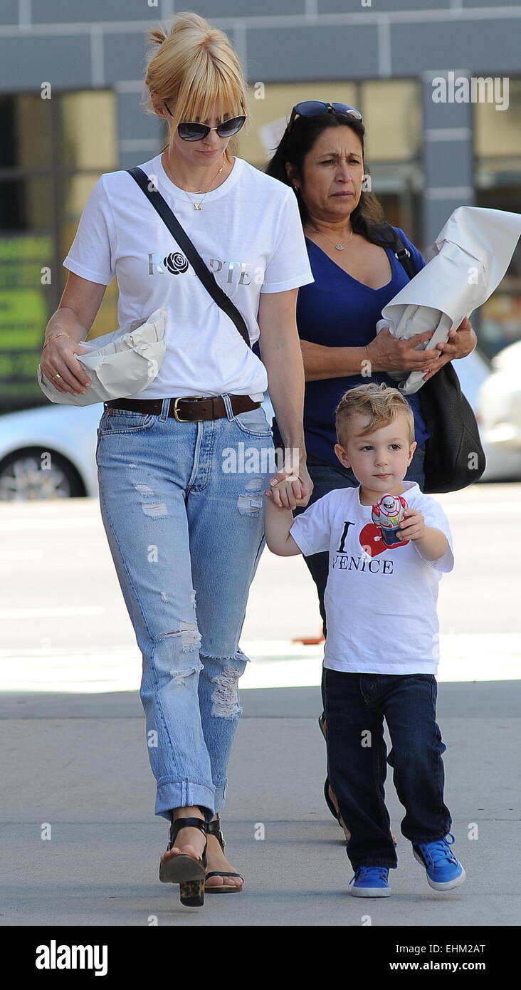 January Jones and son Xander out and about in Los Angeles Featuring ...