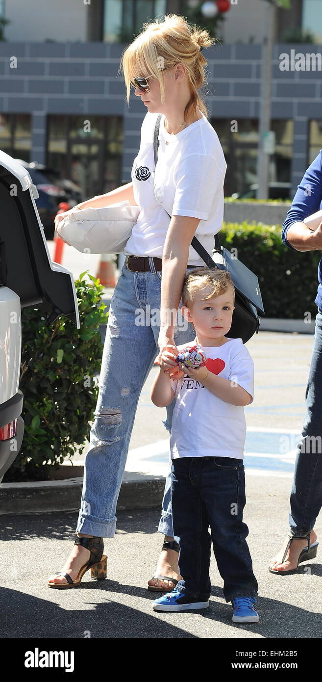January Jones and son Xander out and about in Los Angeles Featuring ...
