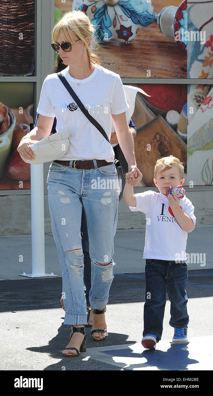 January Jones and son Xander out and about in Los Angeles Featuring ...